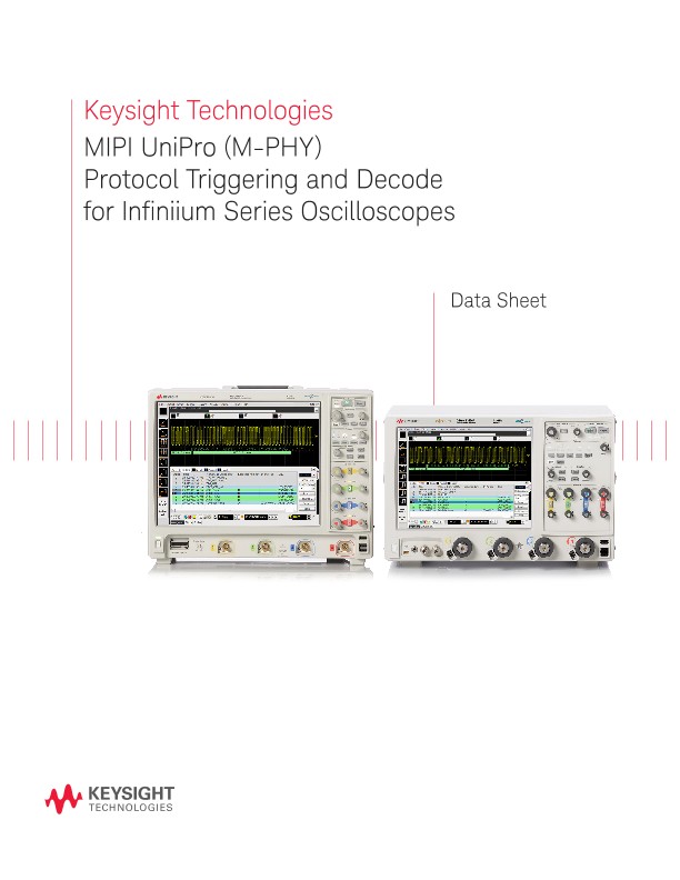MIPI UniPro (M-PHY) Protocol Triggering and Decode for Infiniium Series Oscilloscopes PDF Asset ...